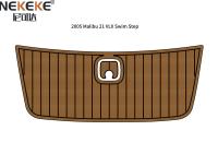 China Self Adhesive 6mm Thick Faux Teak Marine EVA Flooring Boat Deck Mat for 2005 Malibu 21 VLX for sale
