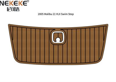 China Self Adhesive 6mm Thick Faux Teak Marine EVA Flooring Boat Deck Mat for 2005 Malibu 21 VLX for sale