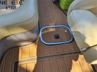 China Self Adhesive 6mm Thick Faux Teak Marine EVA Flooring Boat Deck Mat for 2005 Malibu 21 VLX for sale