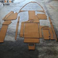 China Self Adhesive 6mm Thick Faux Teak Marine EVA Flooring Boat Deck Mat for 2005 Malibu 21 VLX for sale
