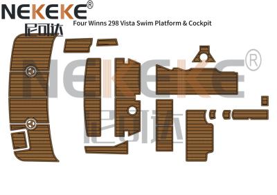 China Self Adhesive 6mm Thick UV Resistant Marine EVA Flooring Faux Teak Boat Deck Mat for 2000 Four Winns 298 Vista for sale
