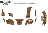 China 6mm Thickness UV Resistant Self-Adhesive Marine EVA Flooring Faux Teak Boat Deck Mat for 2007 Crownline 240EX for sale