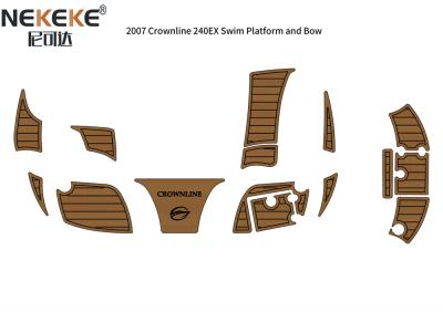 China 6mm Thickness UV Resistant Self-Adhesive Marine EVA Flooring Faux Teak Boat Deck Mat for 2007 Crownline 240EX for sale