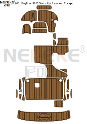 China 6mm Thickness Self-Adhesive Marine EVA Flooring with Faux Teak Styling for Boat Deck Mat and Swim Platform Pad for sale
