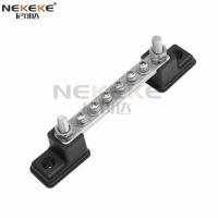 China 6-Position Screw Fixed Single Power Distribution Bus Bar With PC Dustproof Cover - Nickel-plated Copper (RV/Marine/Solar) 100A-150A Capacity for sale