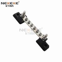 China 6-Position Screw Fixed Single Power Distribution Bus Bar With PC Dustproof Cover - Nickel-plated Copper (RV/Marine/Solar) 100A-150A Capacity for sale