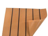 China Self-Adhesive PVC Marine Non-Slip Flooring Mat, Macadam Texture Brown Black Striped Boat Deck Pad, UV Resistant Anti-Skid Mat For Inflatable Boats And Yachts for sale
