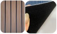 China PVC Woven Marine Carpet Brown Black Stripe Anti Slip Waterproof Floor Mat With Pile Bottom For Boats Yachts for sale