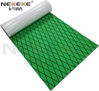 China Self Adhesive EVA Deck Sheet Green Black Embossed Diamond Anti Slip Waterproof Foam Mat for Boat Gym Pool Garage for sale