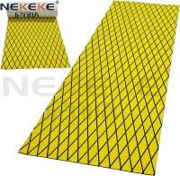 China Self Adhesive EVA Deck Sheet Yellow Black Embossed Diamond Anti Slip Waterproof Foam Mat for sale