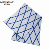 China Self Adhesive EVA Deck Sheet Light Grey Blue Embossed Diamond Anti Slip Waterproof Foam Mat for sale