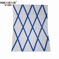 China Self Adhesive EVA Deck Sheet Light Grey Blue Embossed Diamond Anti Slip Waterproof Foam Mat for sale