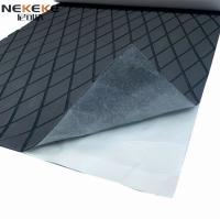 China Self Adhesive EVA Diamond Pattern Deck Mat Dark Grey Black Stripe Waterproof Anti Slip Marine Flooring for sale