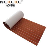 China Self Adhesive EVA Deck Sheet Dark Brown White Straight Stripe for sale
