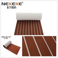 China Self Adhesive EVA Deck Sheet Dark Brown White Straight Stripe for sale