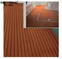 China Self Adhesive EVA Deck Sheet Dark Brown Black Straight Stripe for sale