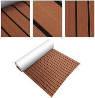 China Self Adhesive EVA Deck Sheet Dark Brown Black Straight Stripe for sale