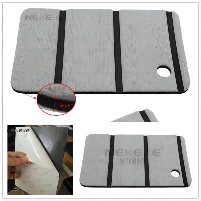 China Self Adhesive EVA Deck Sheet Light Grey Black Stripe V-Slot for sale