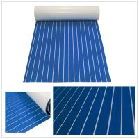 China Self Adhesive EVA Deck Sheet Dark Blue White Straight Stripe for sale