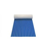 China Self Adhesive EVA Deck Sheet Dark Blue White Straight Stripe for sale