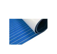 China Self Adhesive EVA Deck Sheet Dark Blue White Straight Stripe for sale
