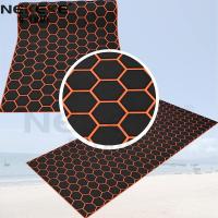 China Self Adhesive CNC EVA Deck Sheet Black Orange Honeycomb Pattern for sale