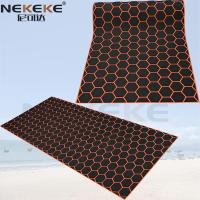 China Self Adhesive CNC EVA Deck Sheet Black Orange Honeycomb Pattern for sale