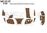 China 2005 Crownline 260EX Swim Platform Bow Deck Mat EVA Faux Teak Marine Flooring Replacement Kit for sale