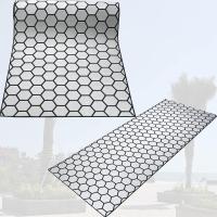 China Self Adhesive CNC EVA Deck Sheet Light Grey Black Honeycomb Pattern for sale