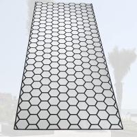 China Self Adhesive CNC EVA Deck Sheet Light Grey Black Honeycomb Pattern for sale