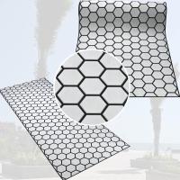 China Self Adhesive CNC EVA Deck Sheet Light Grey Black Honeycomb Pattern for sale