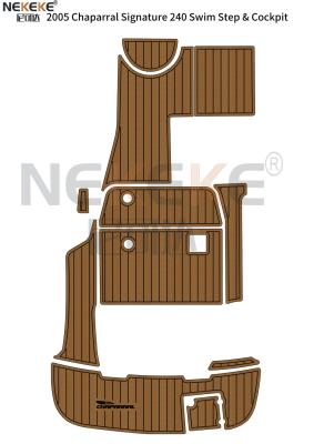 China Chaparral Signature 240 2005 Swim Step Cockpit EVA Faux Teak Deck Mat Marine Flooring Pad for sale