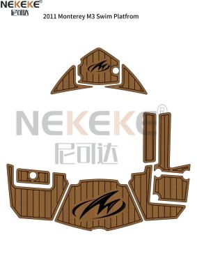 China Monterey M3 2011 Swim Platform EVA Faux Teak Deck Mat Marine Flooring Pad for sale