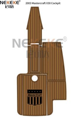China Mastercraft X30 2003 Cockpit EVA Faux Teak Deck Mat Marine Flooring Pad for sale