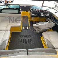 China Mastercraft X30 2003 Cockpit EVA Faux Teak Deck Mat Marine Flooring Pad for sale