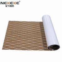 China Self Adhesive CNC EVA Deck Sheet Light Brown White Diamond Pattern for sale