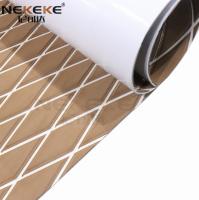 China Self Adhesive CNC EVA Deck Sheet Light Brown White Diamond Pattern for sale