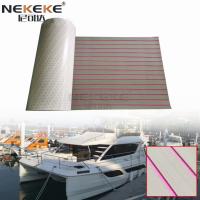 China Self Adhesive CNC EVA Deck Sheet Light Grey Peach Stripe Pattern for sale