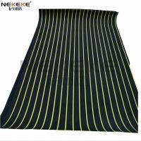 China Self Adhesive CNC EVA Deck Sheet Black Yellow Stripe Pattern for sale