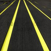 China Self Adhesive CNC EVA Deck Sheet Black Yellow Stripe Pattern for sale