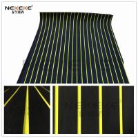 China Self Adhesive CNC EVA Deck Sheet Black Yellow Stripe Pattern for sale