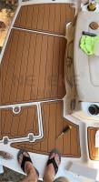 China 2008-2012 Chaparral 244 Sunesta Deck Boat Swim Platform EVA Faux Teak Deck Mat Marine Flooring Pad for sale
