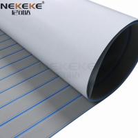 China Self Adhesive EVA Deck Sheet Dark Grey Blue Stripe Pattern for sale