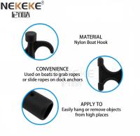 China Nylon Black Boat Hooks Double Head With Hooks Boat Picks Watercraft Yacht Boat Accessories for sale