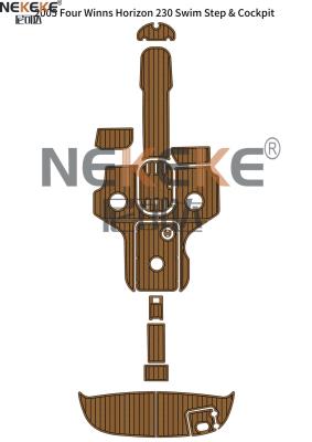 China Four Winns Horizon 230 2005 Swim Platform Cockpit EVA Faux Teak Deck Mat Marine Flooring Pad for sale