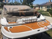 China Crownline 220EX 2007 Swim Platform Cockpit EVA Faux Teak Deck Mat Marine Flooring Pad for sale