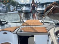 China Bayliner 2855 2000-2006 Upper Deck EVA Faux Teak Deck Mat Marine Flooring Pad for sale