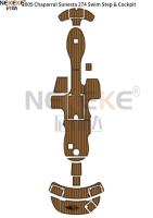 China Chaparral Sunesta 274 2005 Swim Step Cockpit EVA Faux Teak Deck Mat Marine Flooring Pad for sale