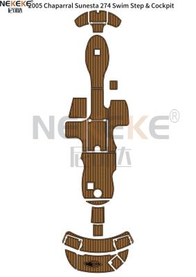 China Chaparral Sunesta 274 2005 Swim Step Cockpit EVA Faux Teak Deck Mat Marine Flooring Pad for sale