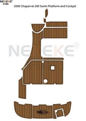 China 2006 Chaparral 280 Swim Platform Cockpit EVA Faux Teak Deck Flooring Marine Mat Pad for sale